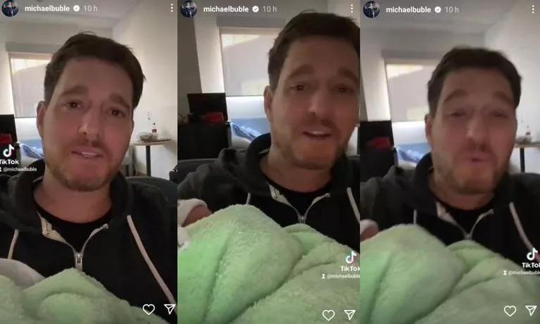 Michael Bublé mostró por primera vez la cara de Cielo, la cuarta hija ...
